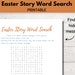Easter Story Word Search With Hidden Message, Bible Word Search Puzzle ...