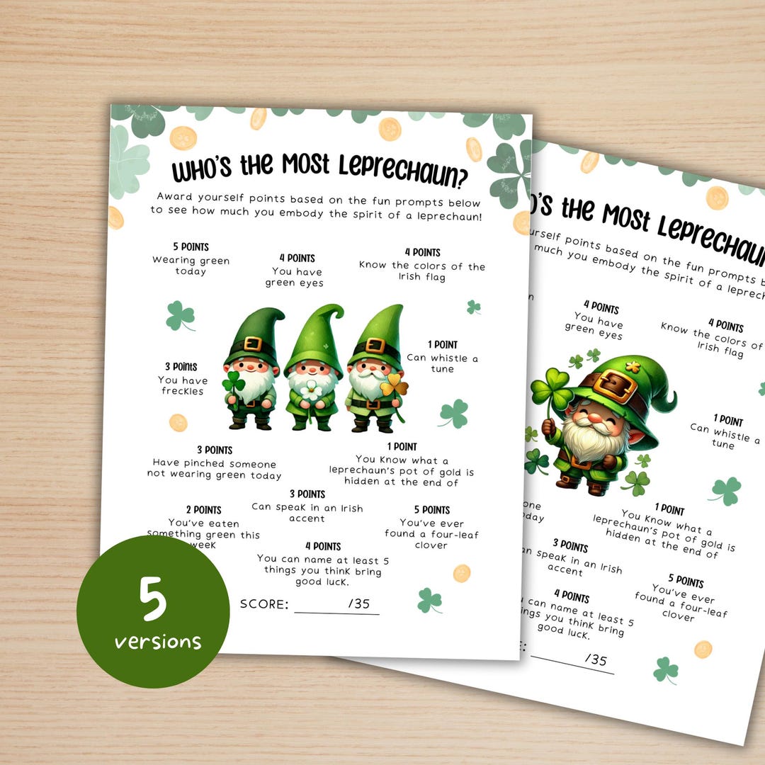 Who is Most Like a Leprechaun, Fun St. Patrick's Day Game for Kids ...