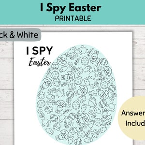 I Spy Easter Game Printable, Kids Easter Party Game, Easter Activity ...
