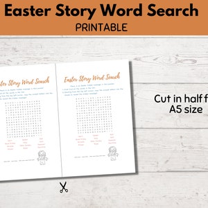 Easter Story Word Search With Hidden Message, Bible Word Search Puzzle ...