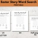 Easter Story Word Search With Hidden Message, Bible Word Search Puzzle ...