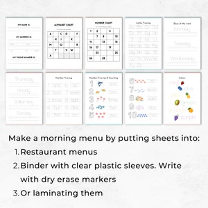 Morning Menu Kids, Homeschool Printable, Basic Homeschool, Christian ...