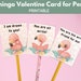 Flamingo Valentine Cards Printable for Pencils, DIY Valentine Cards for ...