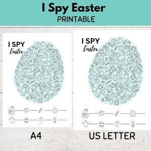 I Spy Easter Game Printable, Kids Easter Party Game, Easter Activity ...