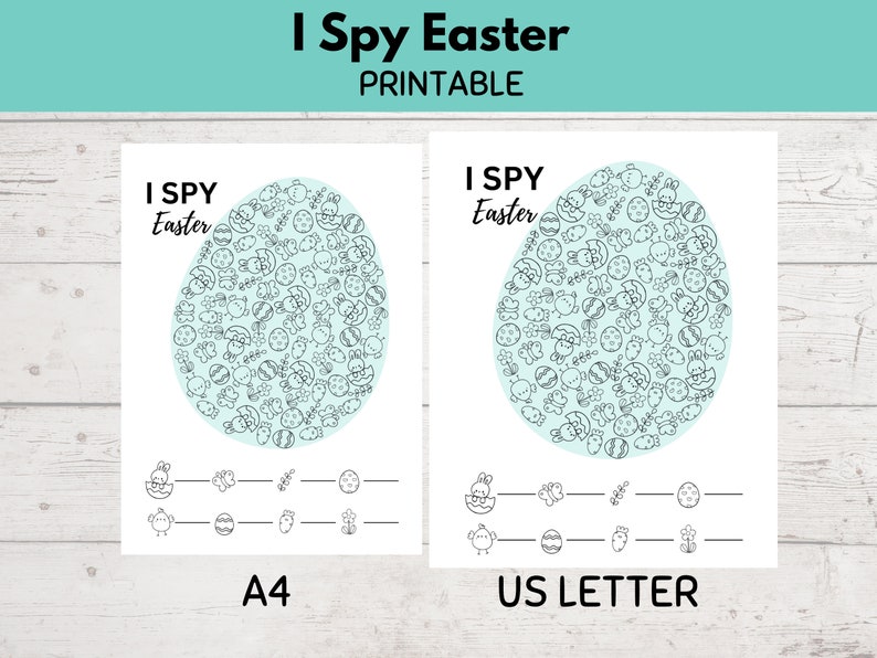 I Spy Easter Game Printable, Kids Easter Party Game, Easter Activity ...