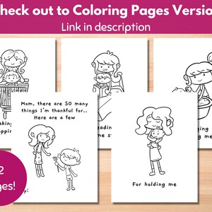 Mother's Day Printable Coloring Mini Book, Coloring Pages Craft, Kids ...