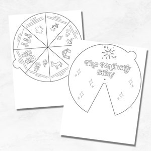 Printable Nativity Coloring Pages Spin Wheel, Printable Religious ...
