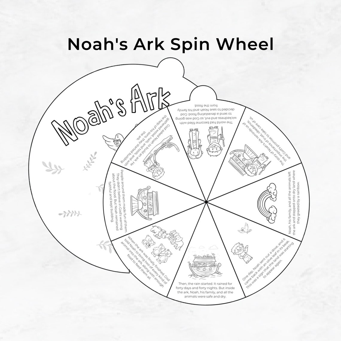 Kids Bible Verses Activity Pages, Noah's Ark Bible Story Bundle ...