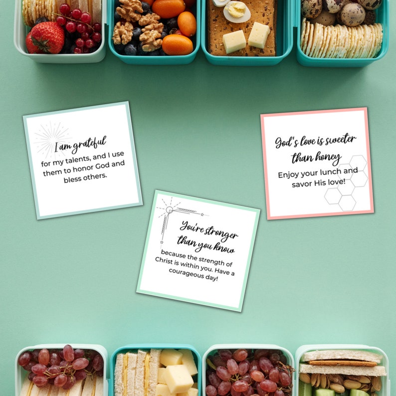 Lunch Box Notes Christian Printable, Encouragement Cards for Kids ...