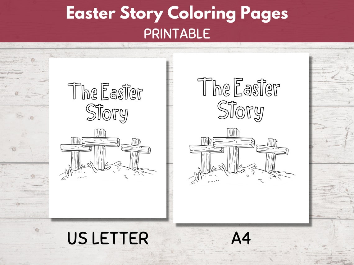 Easter Story Coloring Pages, Religious Easter Story for Kids, He is ...