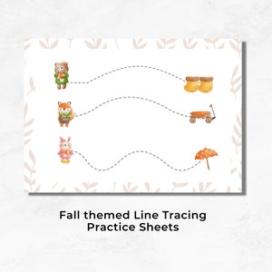 Fall Preschool Activities Printable, Tracing Sheet Printable, Pre-k ...
