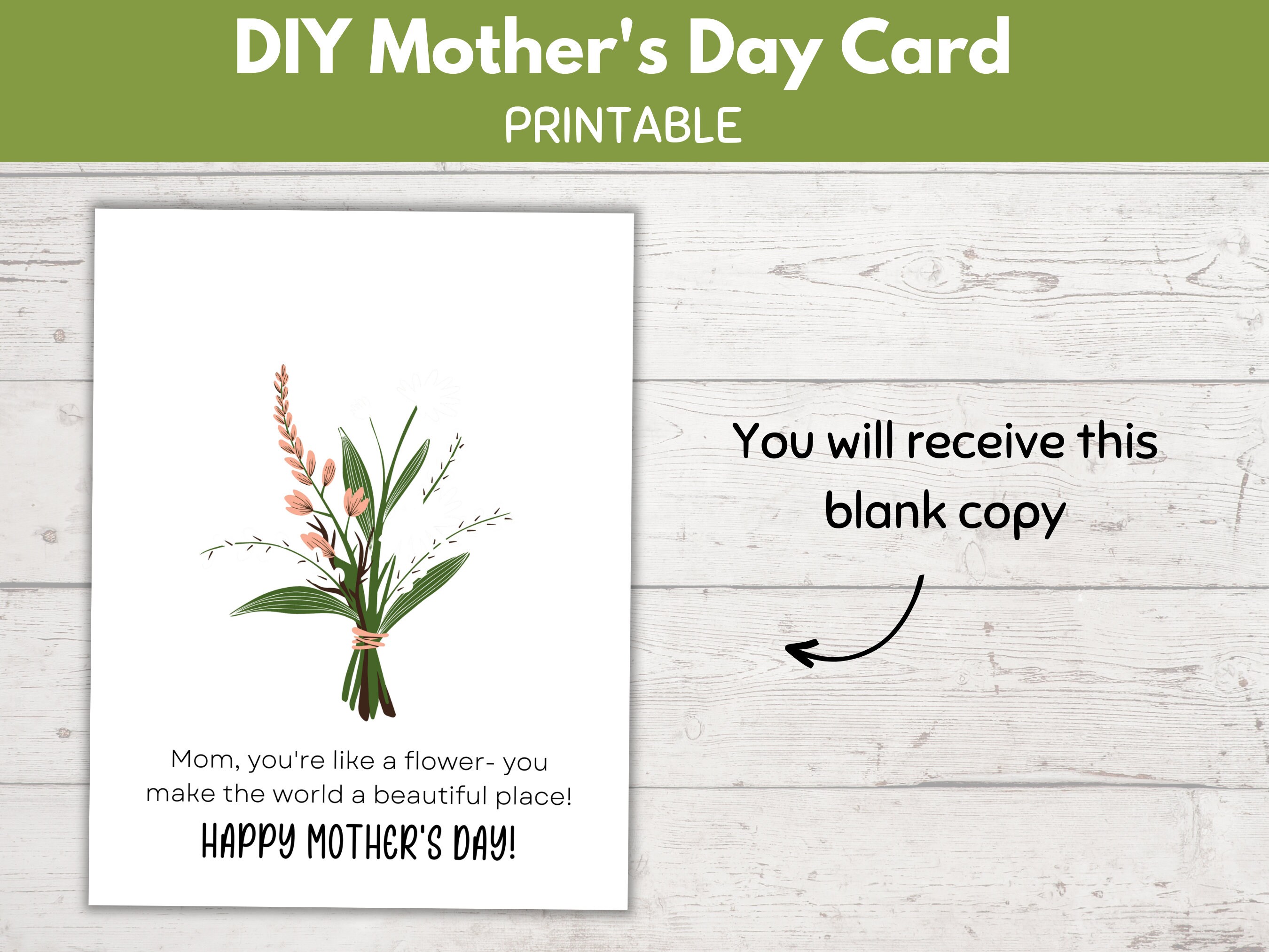 Mother's Day Handprint Flowers Gift Printable, Kids Handprint Art ...