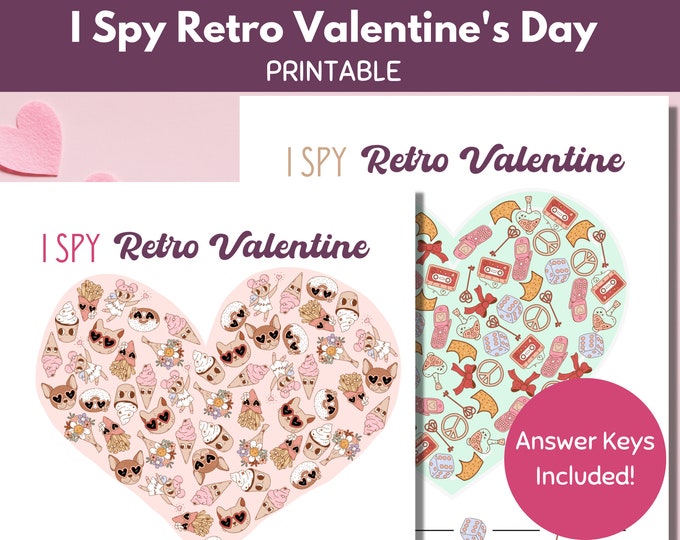 Valentine I Spy Game: Kids Printable Activity (instant Download) - Etsy ...