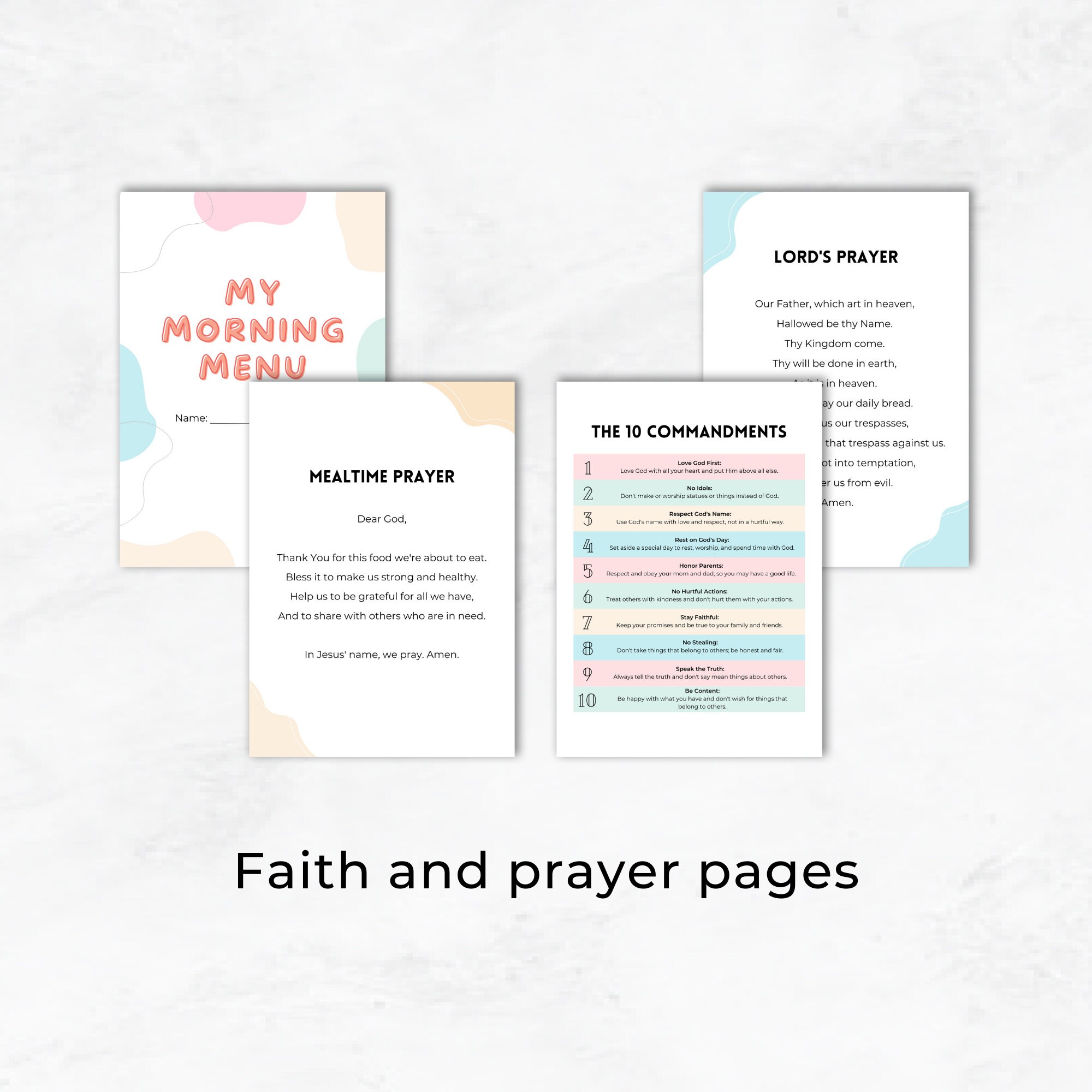 Morning Menu Kids, Homeschool Printable, Basic Homeschool, Christian ...