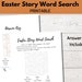 Easter Story Word Search With Hidden Message, Bible Word Search Puzzle ...