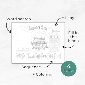 Kids Bible Verses Activity Pages, Activity Placemat Printable, Kids ...