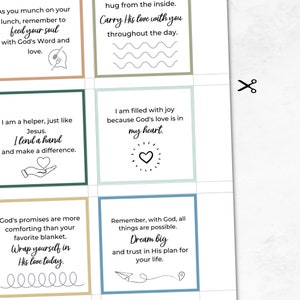 Lunch Box Notes Christian Printable, Encouragement Cards for Kids ...