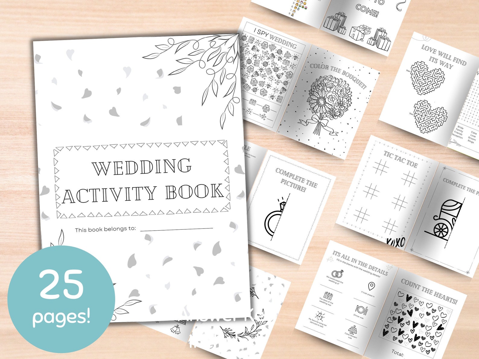 Wedding Kids Activity Book Printable, Kids Wedding Activity Pack ...