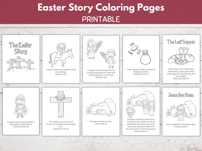 Easter Story Coloring Pages, Religious Easter Story for Kids, He is ...