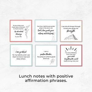 Lunch Box Notes Christian Printable, Encouragement Cards for Kids ...