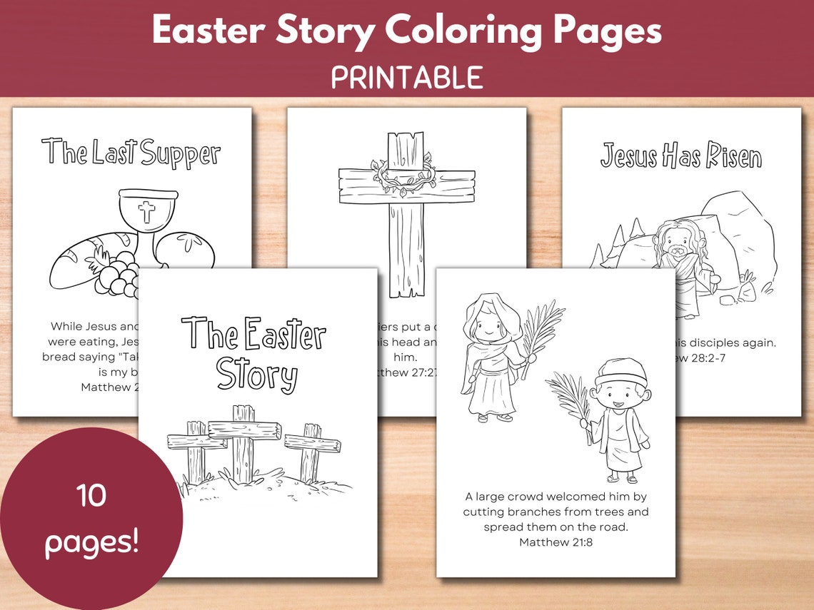 Easter Story Coloring Pages, Religious Easter Story for Kids, He is ...
