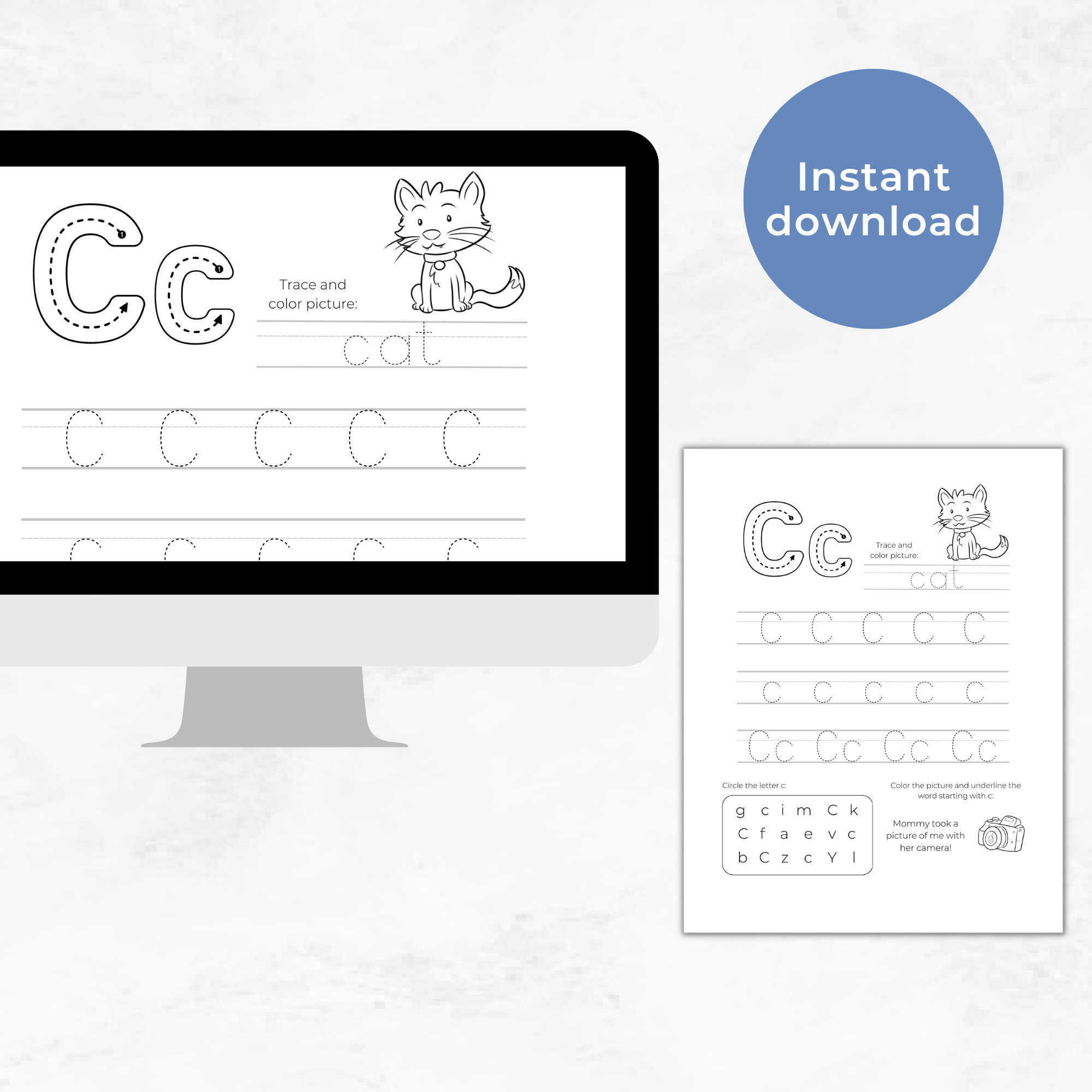 Printable Alphabet Practice Sheets PDF, Tracing Letter Worksheets ...