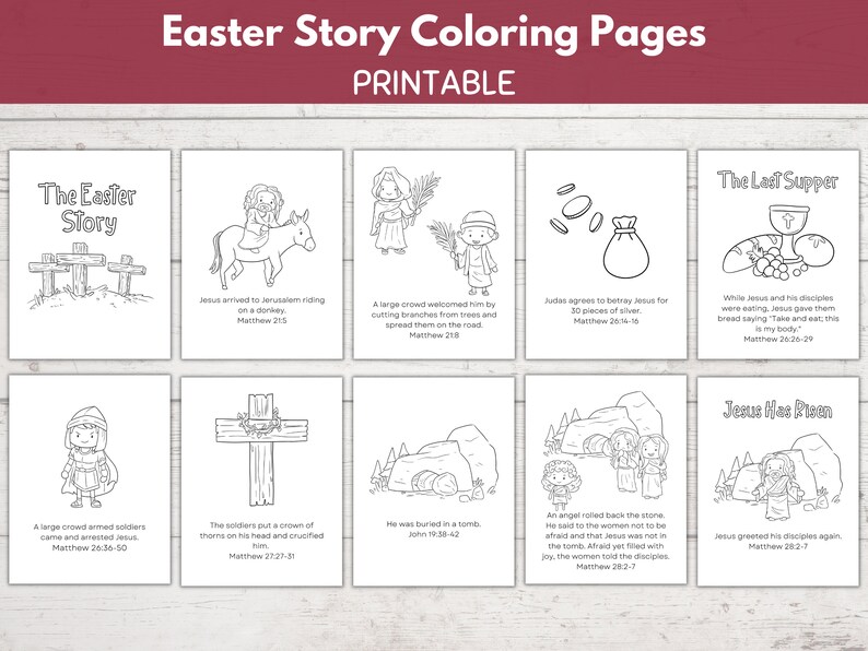 Easter Story Coloring Pages, Religious Easter Story for Kids, He is ...