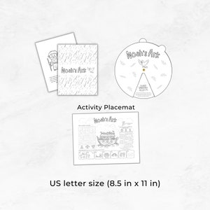 Kids Bible Verses Activity Pages, Noah's Ark Bible Story Bundle ...