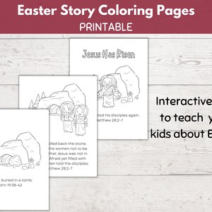 Easter Story Coloring Pages, Religious Easter Story for Kids, He is ...