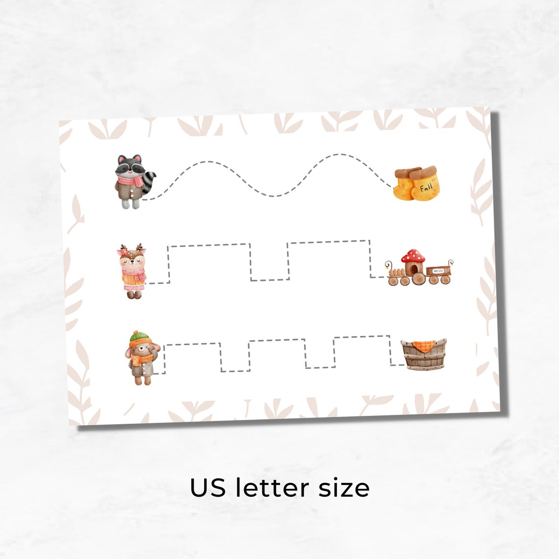 Fall Preschool Activities Printable, Tracing Sheet Printable, Pre-k ...