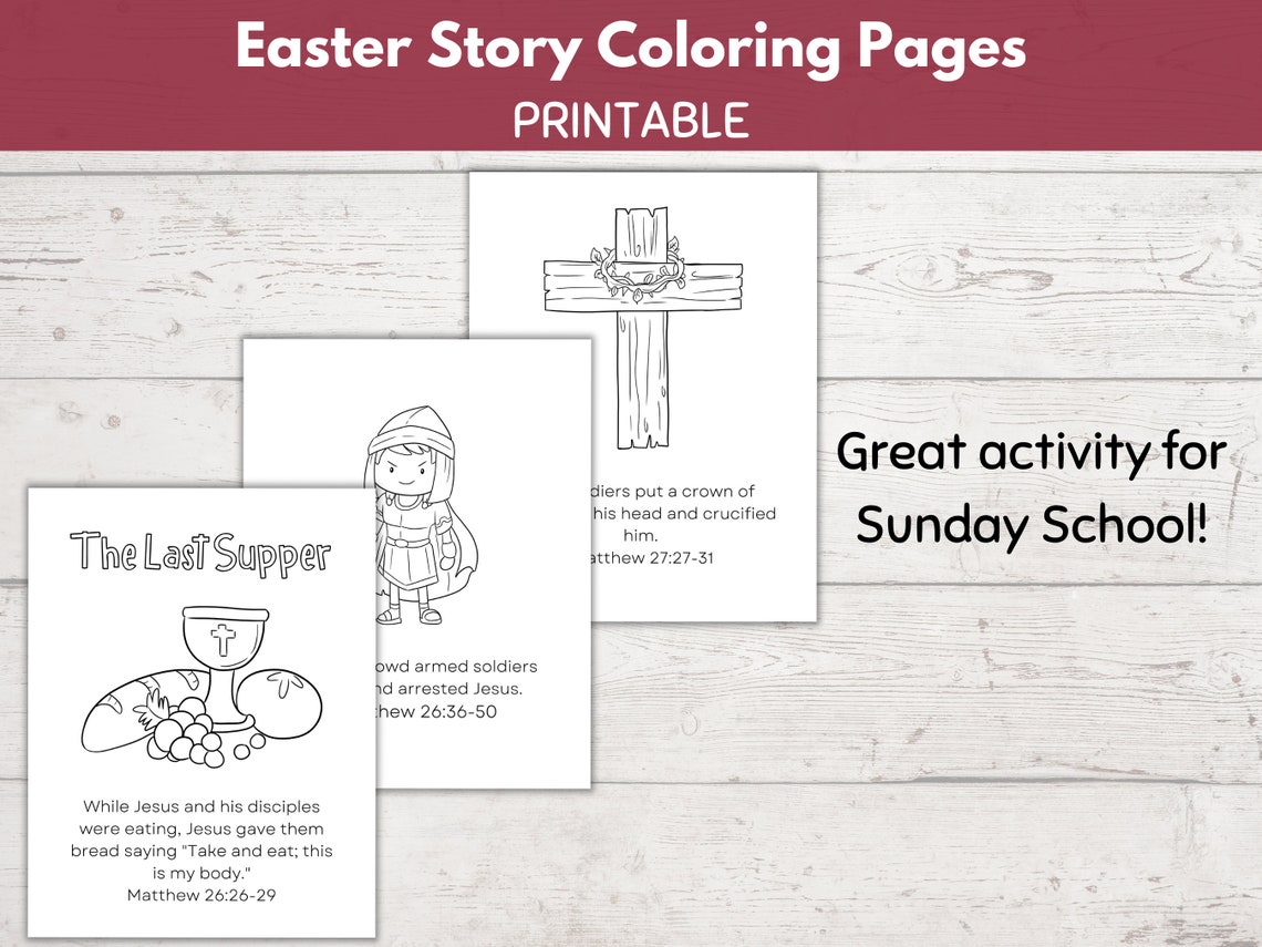 Easter Story Coloring Pages, Religious Easter Story for Kids, He is ...