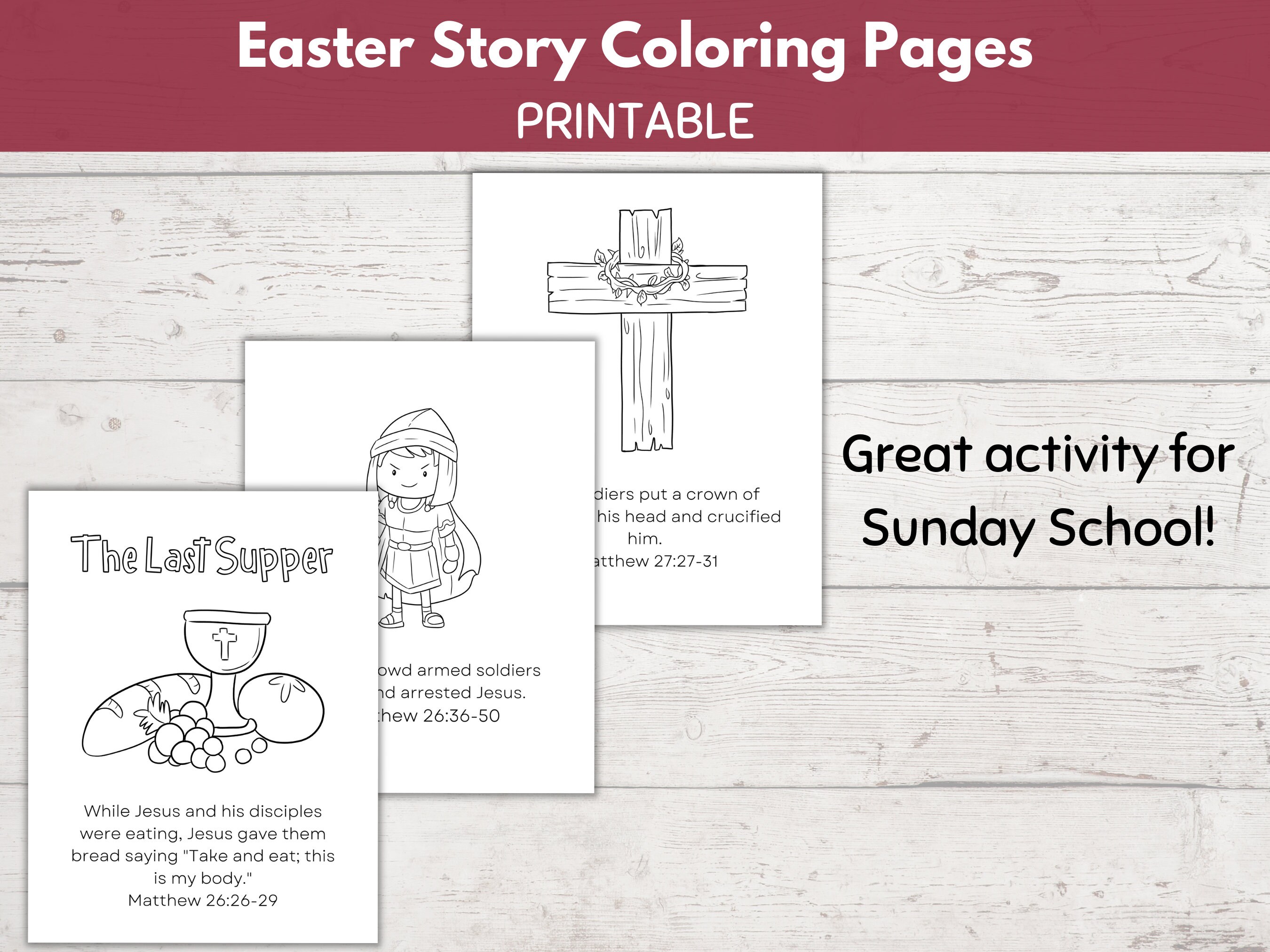 Easter Story Coloring Pages, Religious Easter Story for Kids, He is ...