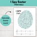 I Spy Easter Game Printable, Kids Easter Party Game, Easter Activity ...