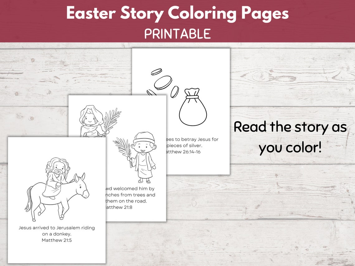 Easter Story Coloring Pages, Religious Easter Story for Kids, He is ...