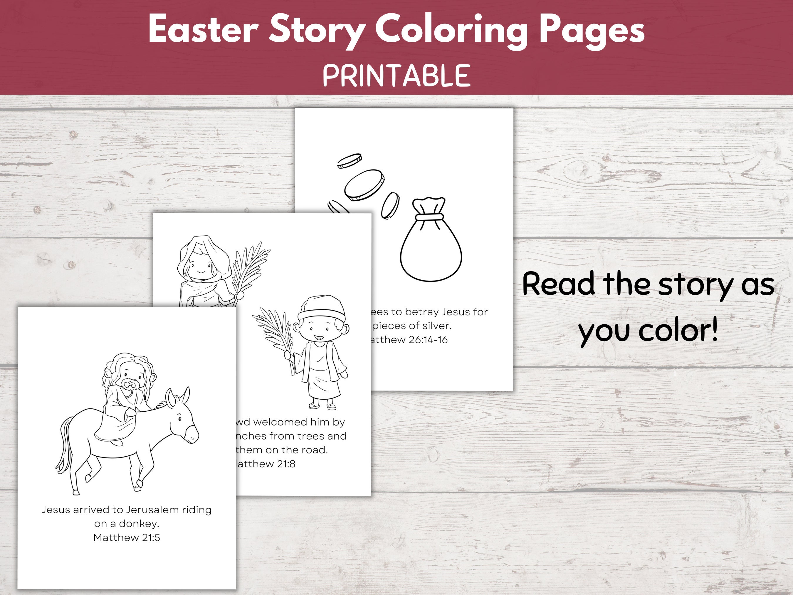 Easter Story Coloring Pages, Religious Easter Story for Kids, He is ...