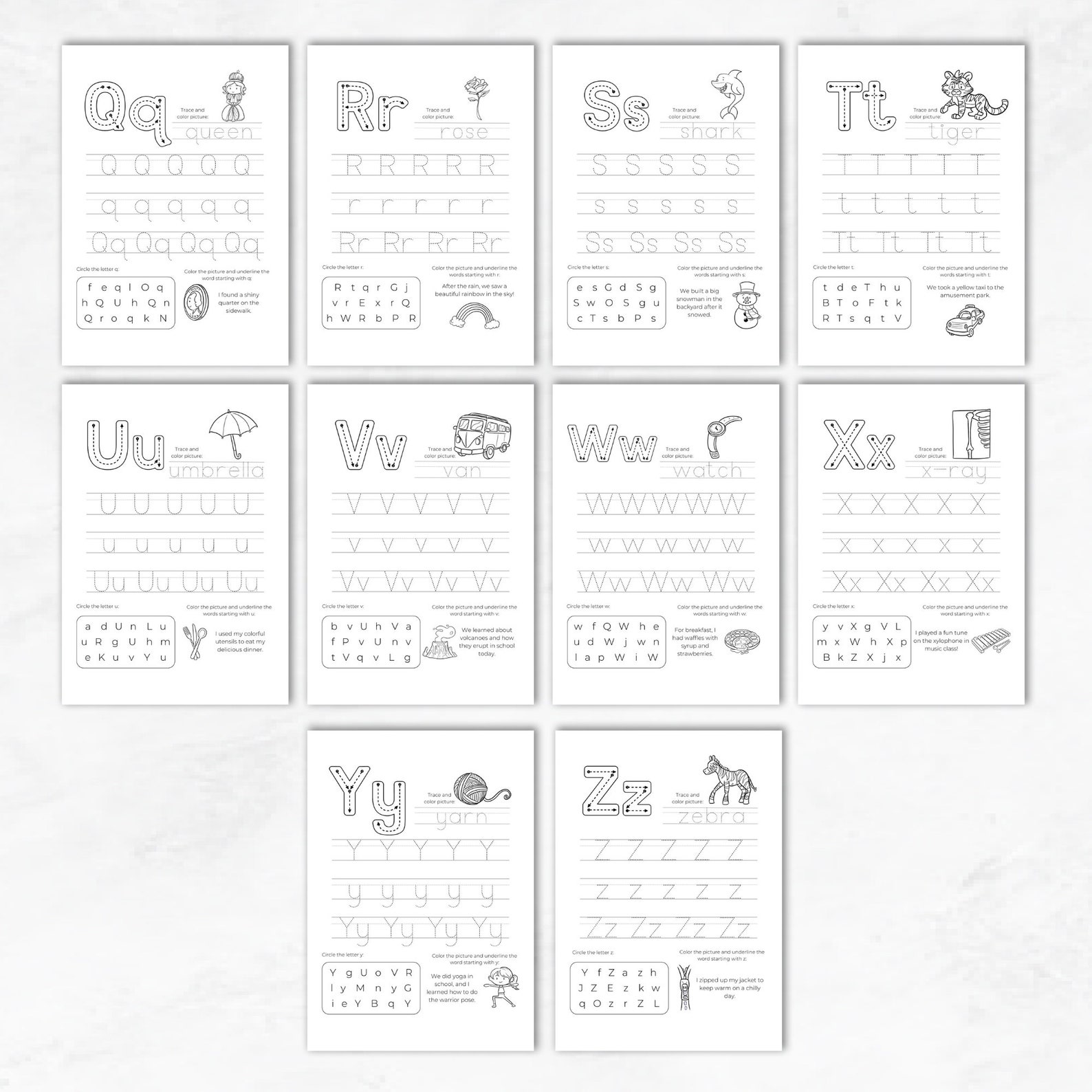 Printable Alphabet Practice Sheets PDF, Tracing Letter Worksheets ...