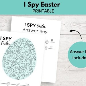 I Spy Easter Game Printable, Kids Easter Party Game, Easter Activity ...