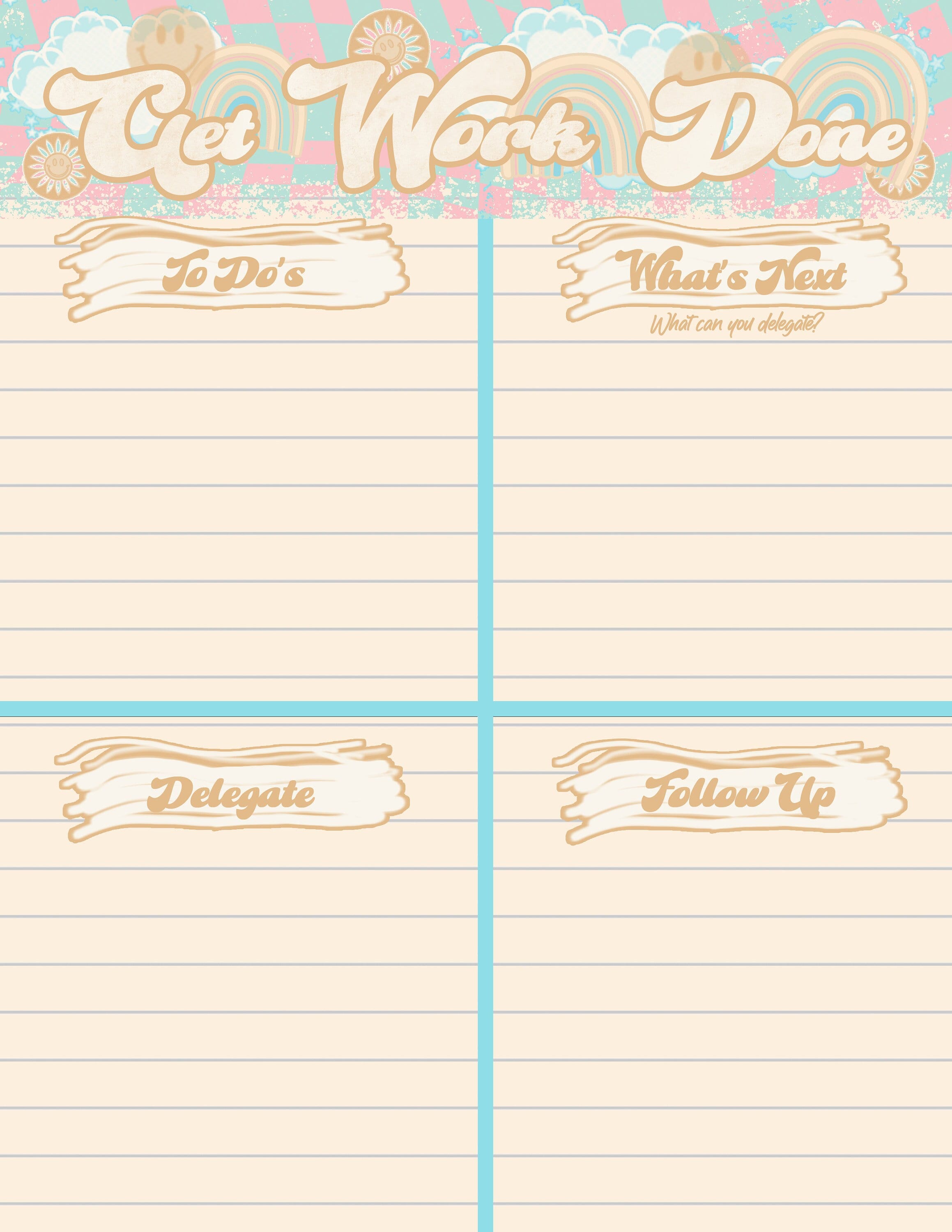 Digital Quadrant Planner Daily to Do List for Onenote or Good Notes - Etsy