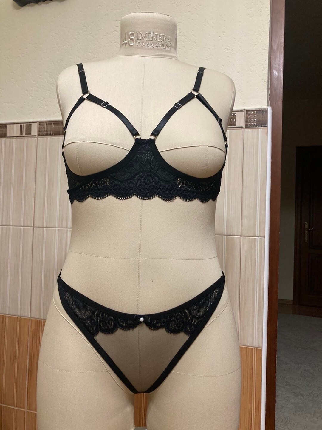 Red Open Lingerie | Lace Cupless Lingerie | Strappy Lingerie | Seductive Lingerie | Provocative ...