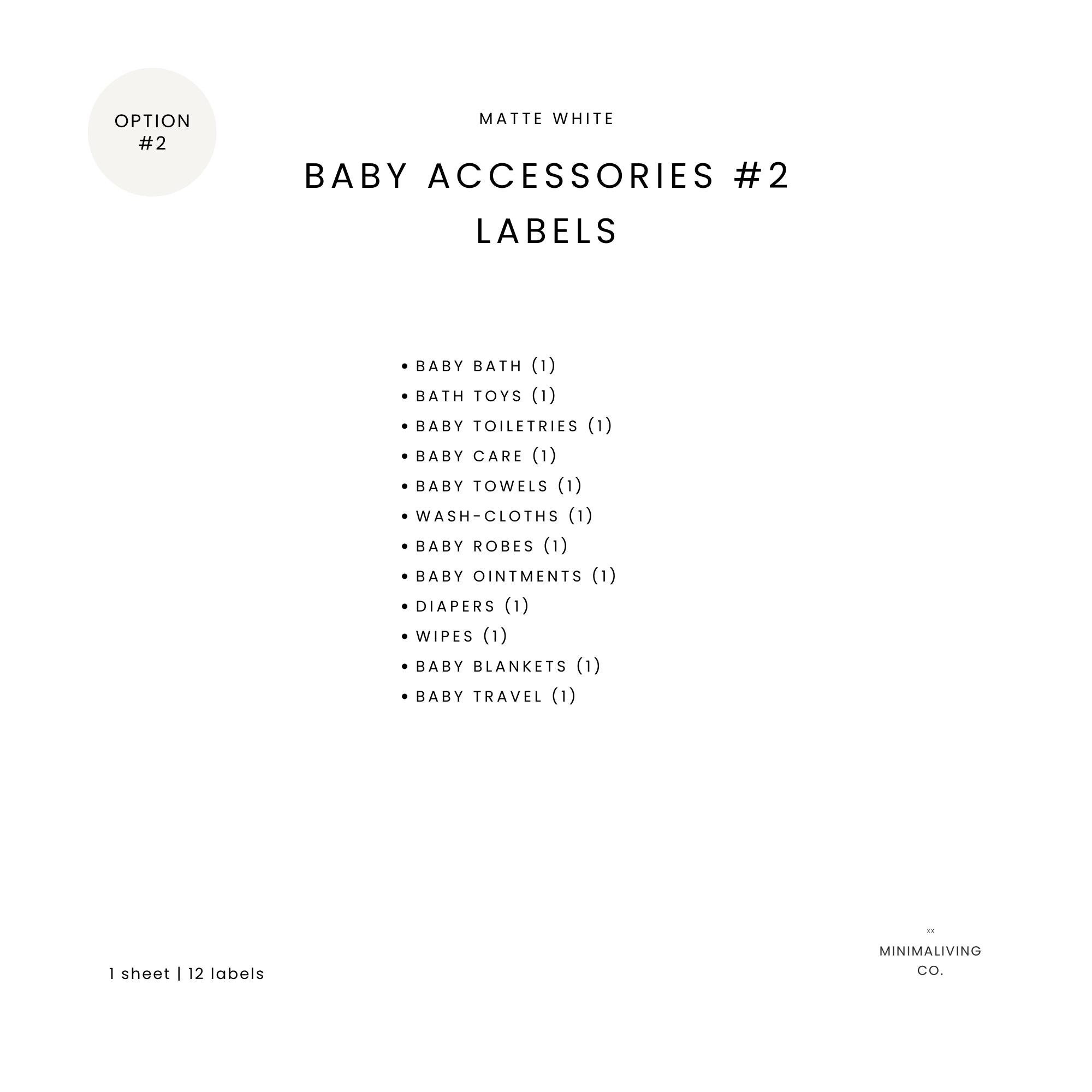 Circle Baby Labels / Baby Size Labels, Baby Essentials Labels, Nursery ...