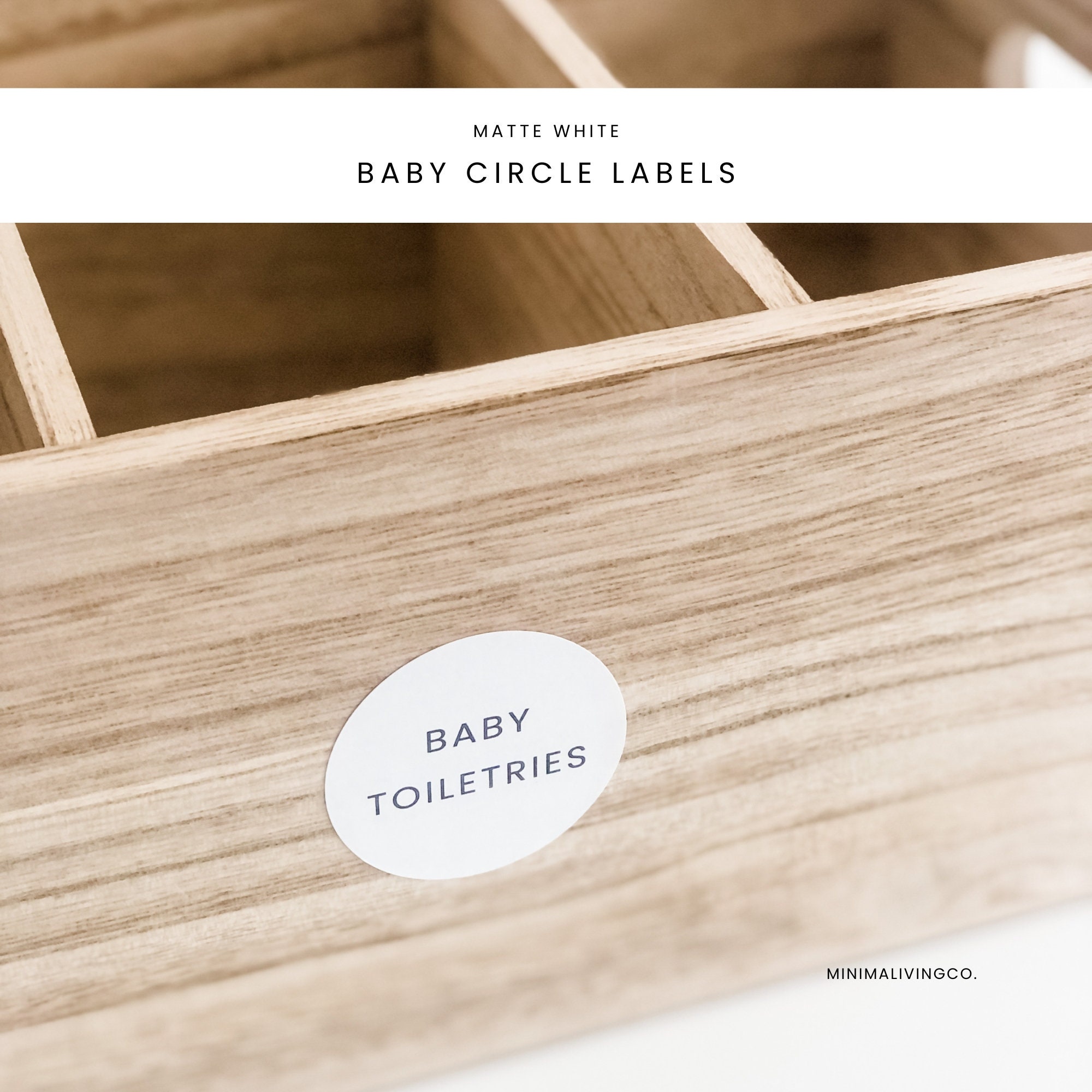Circle Baby Labels / Baby Size Labels, Baby Essentials Labels, Nursery ...