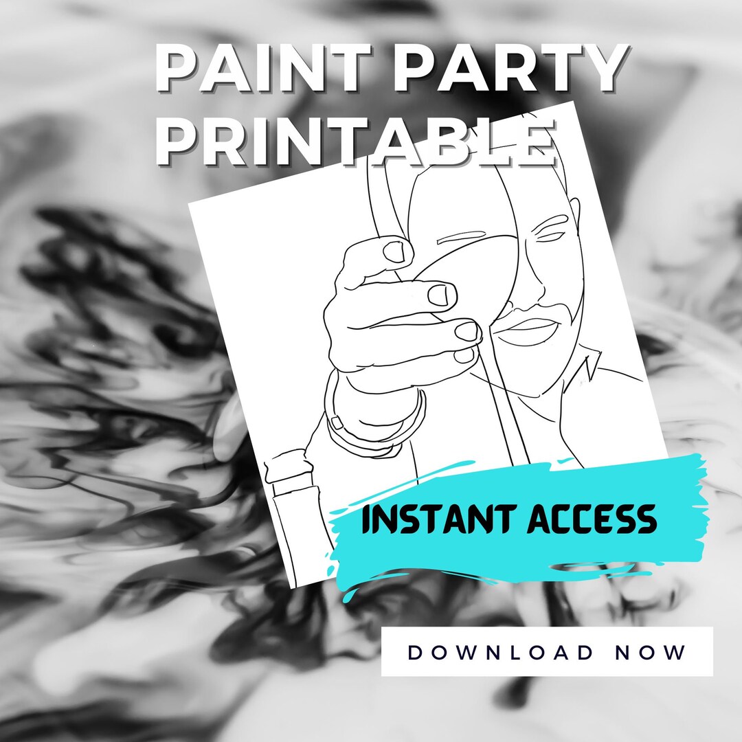 Canvas Printable Toast Him / Pre Drawn Canvas / DIY Canvas / Party ...