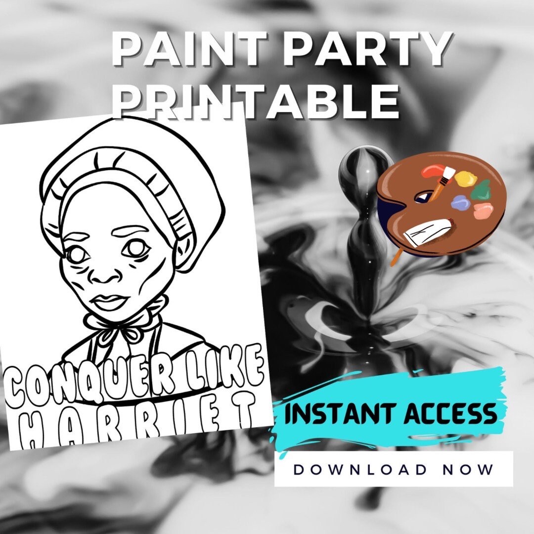Canvas Printable Black History Harriet/ Pre Drawn Outline / DIY Canvas ...