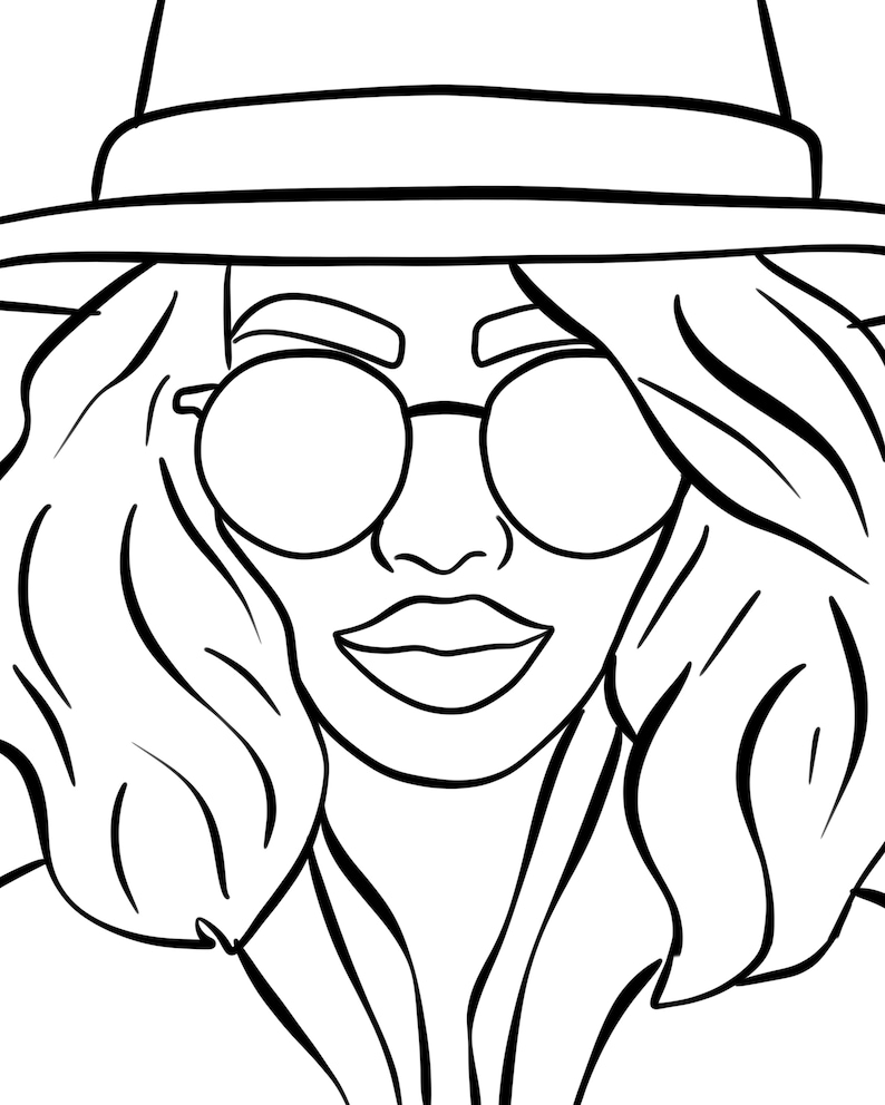 Canvas Printable Black Women Diva/ Pre Drawn Outline/ DIY Paint and Sip ...