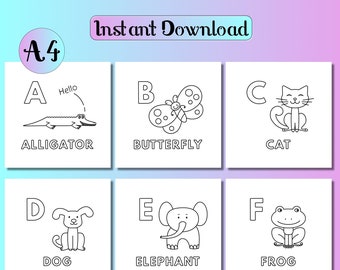 12 Colouring Pages for Kids Colouring Bundle Printable at - Etsy