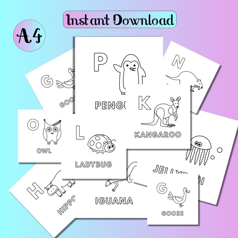 Alphabet Colouring Letters, Printable Colouring Pages, Kids Activity ...