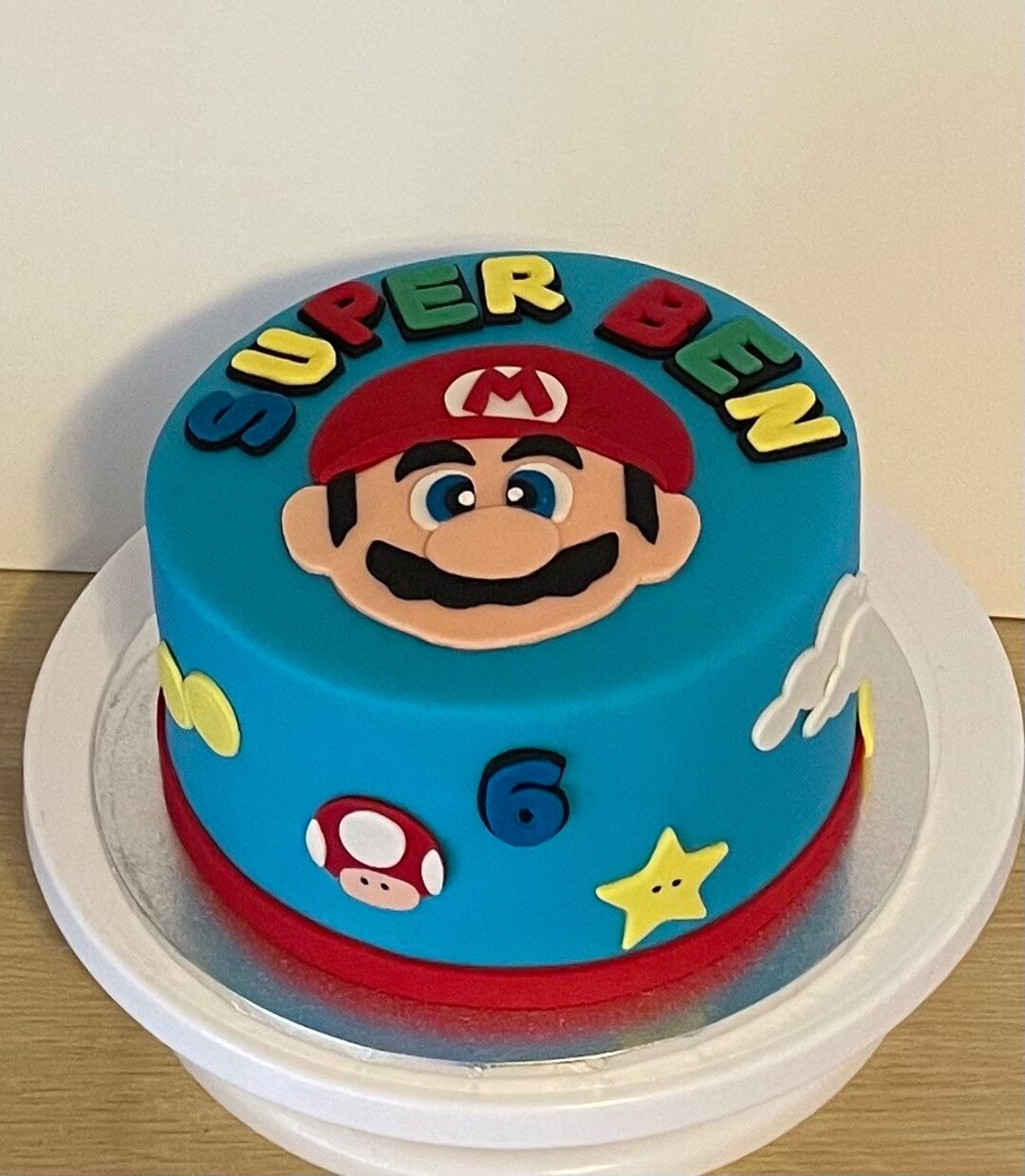 Super Mario Themed Fondant Cake Topper Set - Etsy Australia