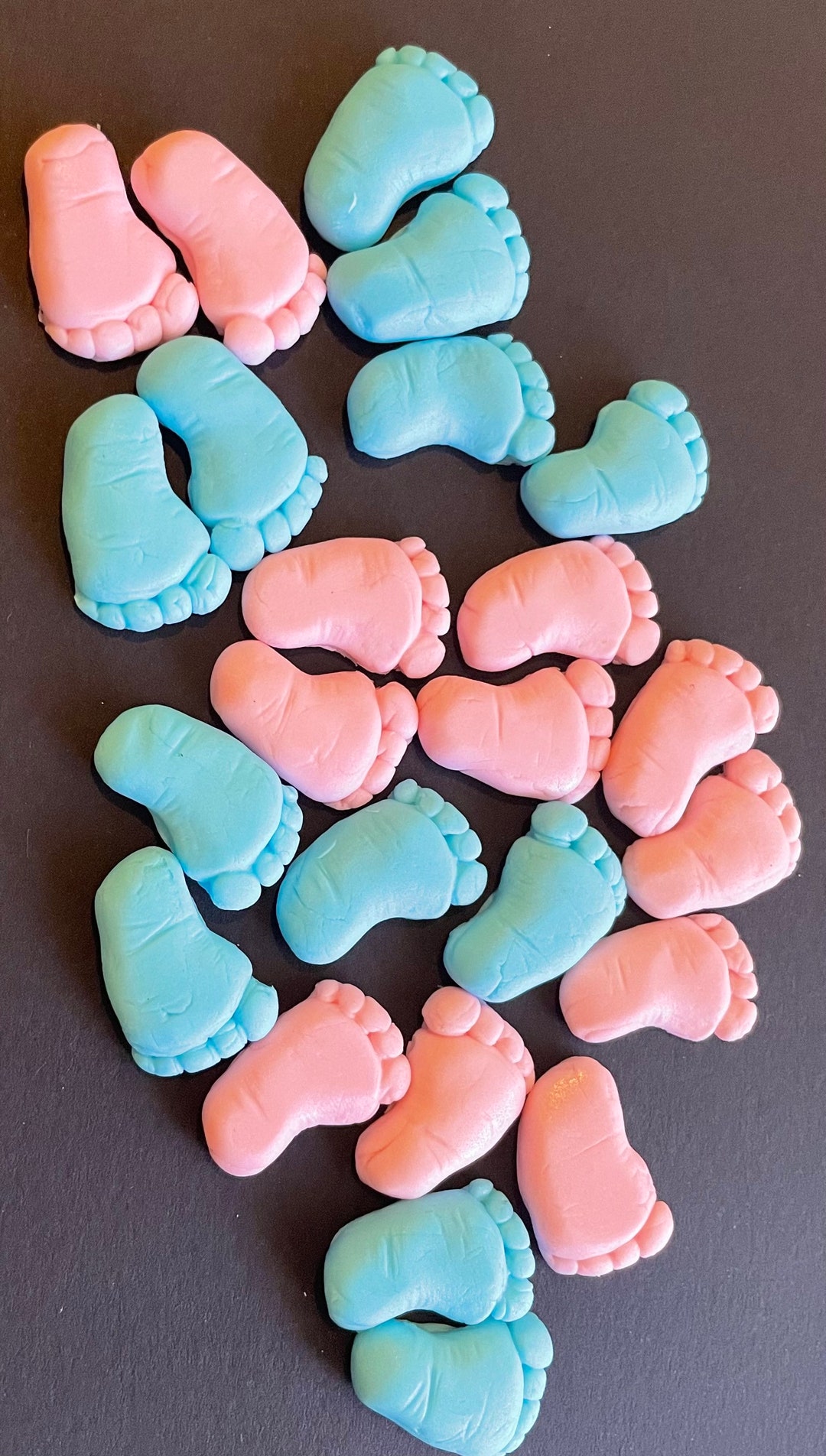Edible Fondant Baby Feet Baby Shower Cake Cupcake Toppers 12pairs - Etsy