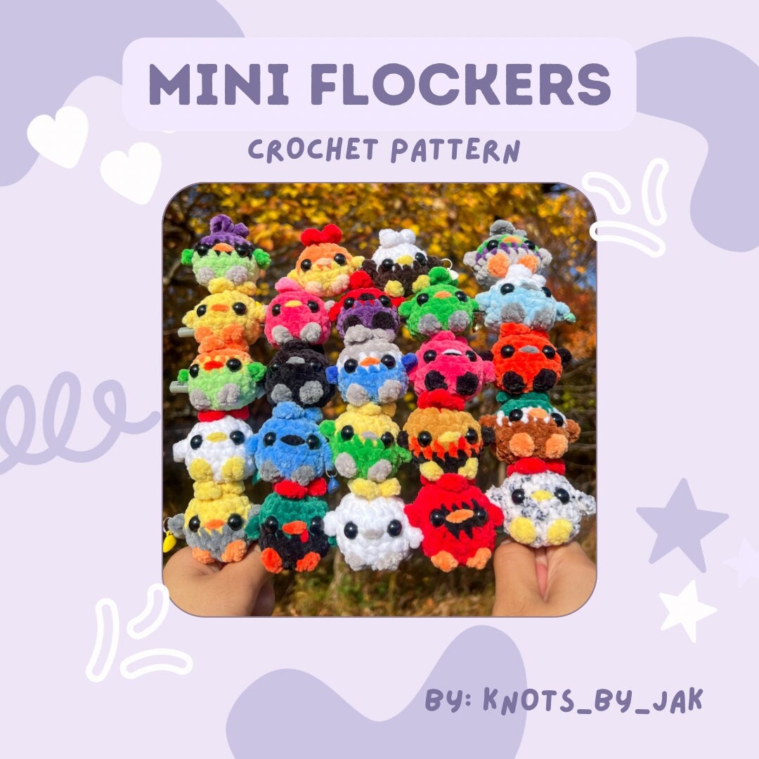 Mini Flockers - Crochet Pattern [NO-SEW] - Etsy