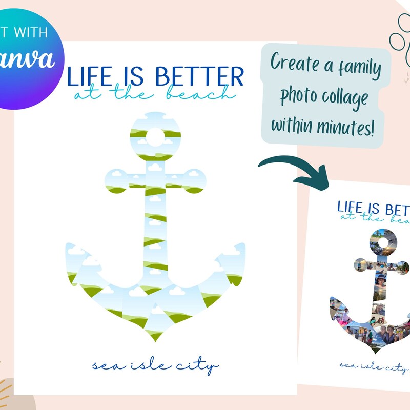 Beach Photo Collage - Etsy